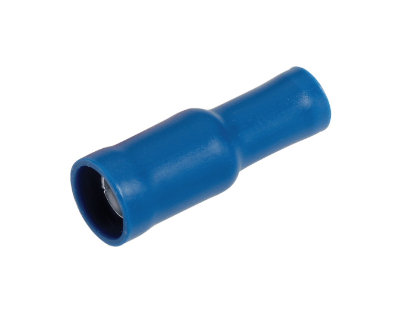 Kabelsko Rund Blå Hun Ø5mm Isoleret Rundstik - AE Dele